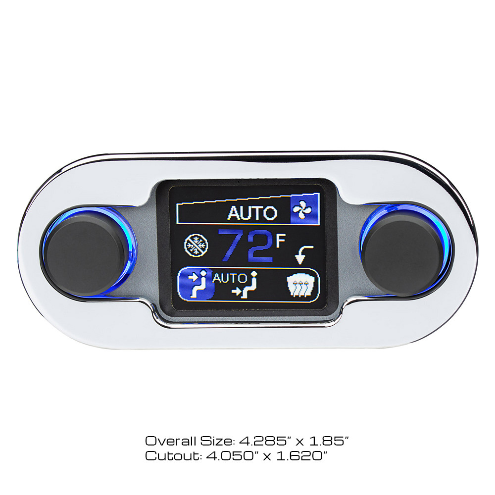 Dakota Digital HDX/RDX Automatic Climate Control - Chrome/Black Alloy