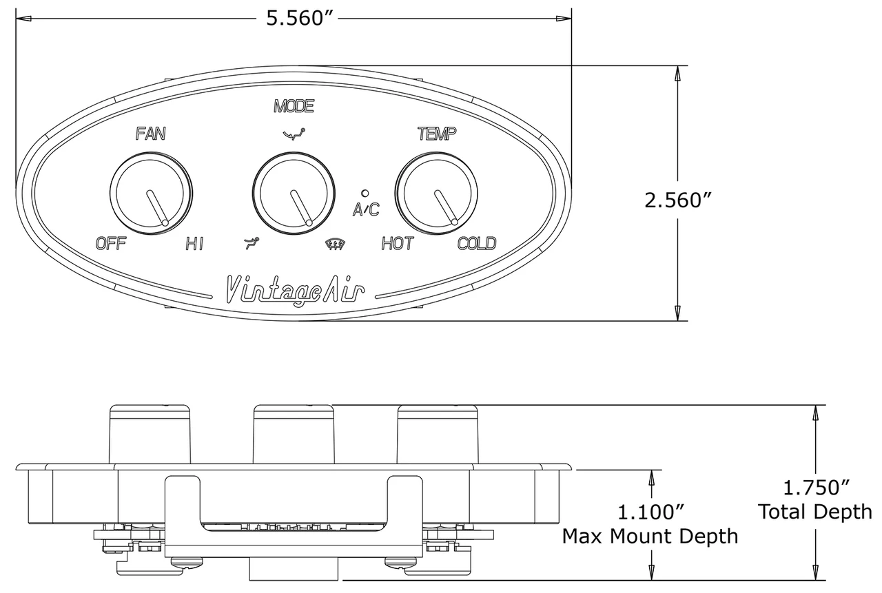 GEN IV®/GEN 5® Streamline Oval Control Panel with Polished Finish ...