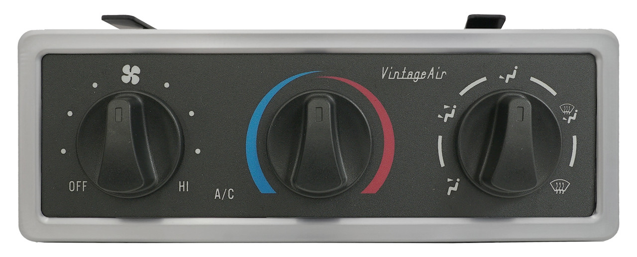 Big 3-Knob Universal Rectangular Control Panel Kit - Clear Anodized
