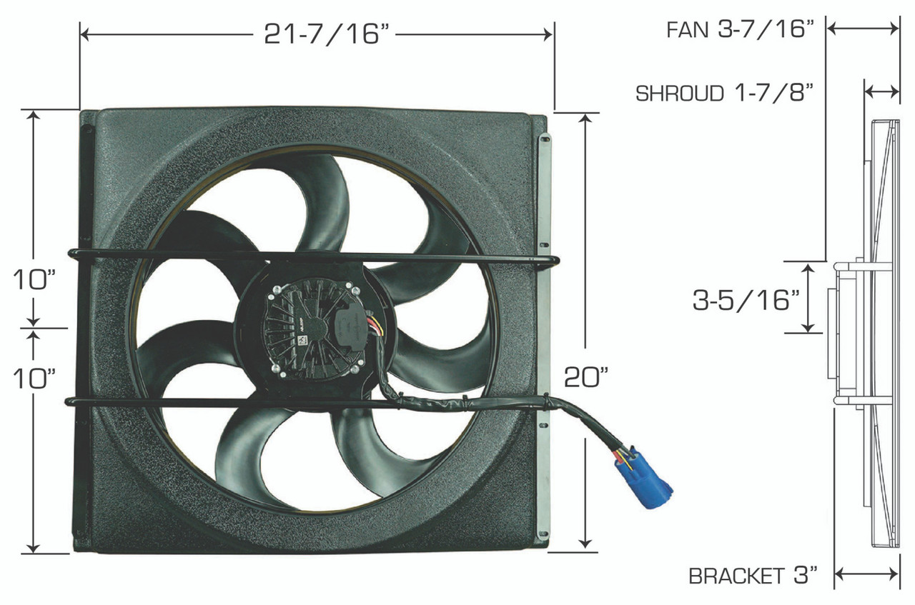LoPro™ 1939-40 Ford CustomFit™ Brushless Fan Kit - Vintage Air