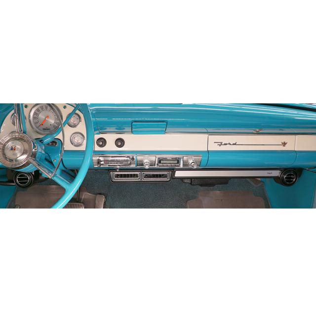 Under Dash Slimline Universal Louver Panel with Brushed Aluminum Trim ...