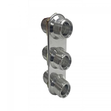 Streamline Polished Aluminum 3-Way In-Line Bulkhead Plate for AC and ...