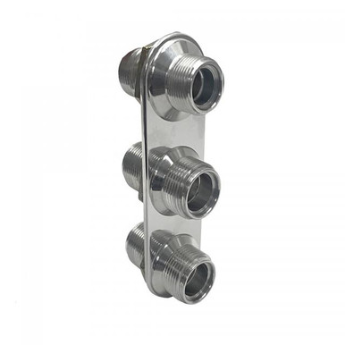 Streamline Polished Aluminum 3-Way In-Line Bulkhead Plate for AC and ...