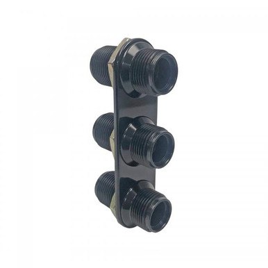 Streamline Black Anodized 3-Way In-Line Bulkhead Plate for AC and ...