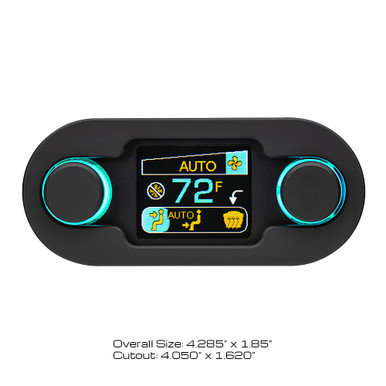 Dakota Digital HDX/RDX Automatic Climate Control - Chrome/Black Alloy