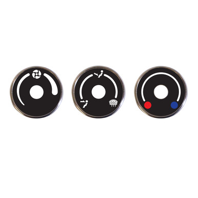 Gen IV Rotary Control Decal Set - Machined - Vintage Air