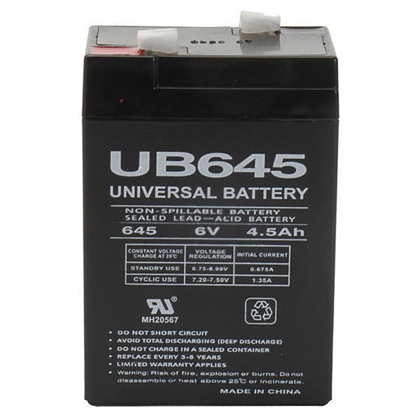 B & B Battery BP4-6 6V 4.5Ah Sealed AGM