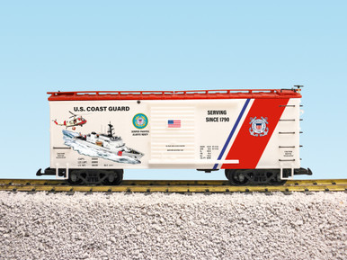 US COAST GUARD STEEL BOXCAR WHITE/RED