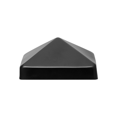 Black Stainless Steel Pyramid Post Cap w/ 3/4" Lip - Post Cap Depot