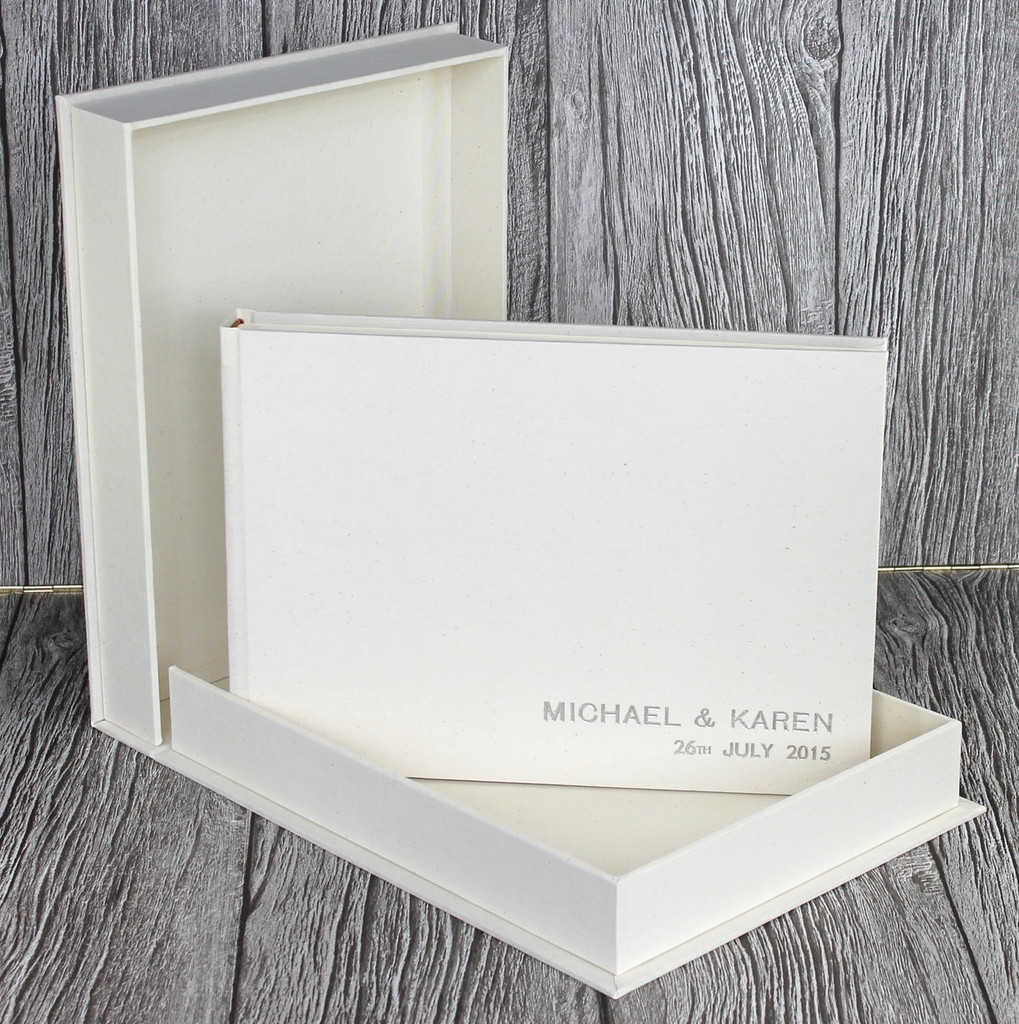Ivory Linen Clamshell Box (Box Only) - Bespoke Album Company