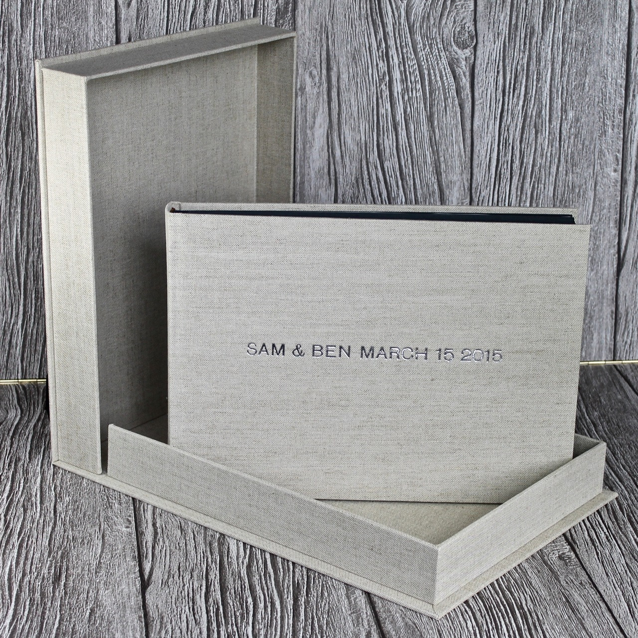 Clamshell Box | Natural Oatmeal Linen (Box Only) - Bespoke Album Company