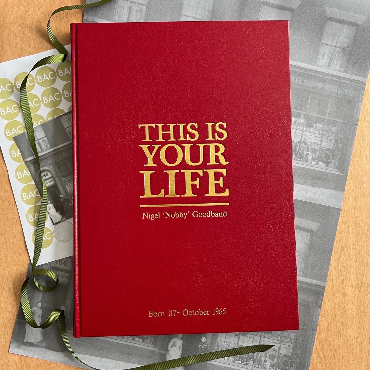 A3 'This Is Your Life' Style Red Photo Album Scrapbook - Bespoke Album ...
