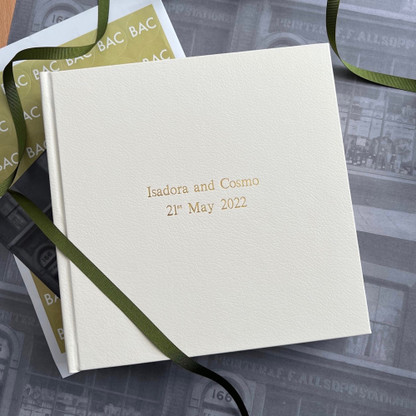 Traditional Classic Photo Album | Ivory Leather - Bespoke Album Company