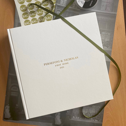 Traditional Classic Photo Album | White Leather - Bespoke Album Company