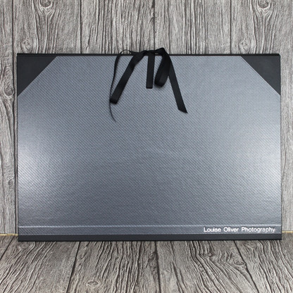 Personalised A2 Carbon Weave Black Art Portfolio - Cachet Portfolio Case