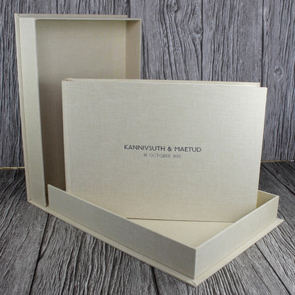 Clamshell Box | Sand Linen (Box Only) - Bespoke Album Company