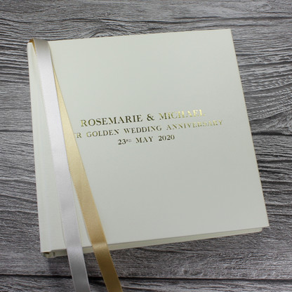 Gold - 50th Wedding Anniversary Photo Album - Bespoke Album Company