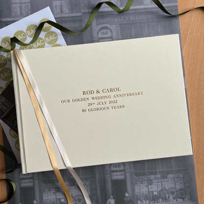 Anniversary Photo Album | Gold Wedding | 60th - Bespoke Album Company
