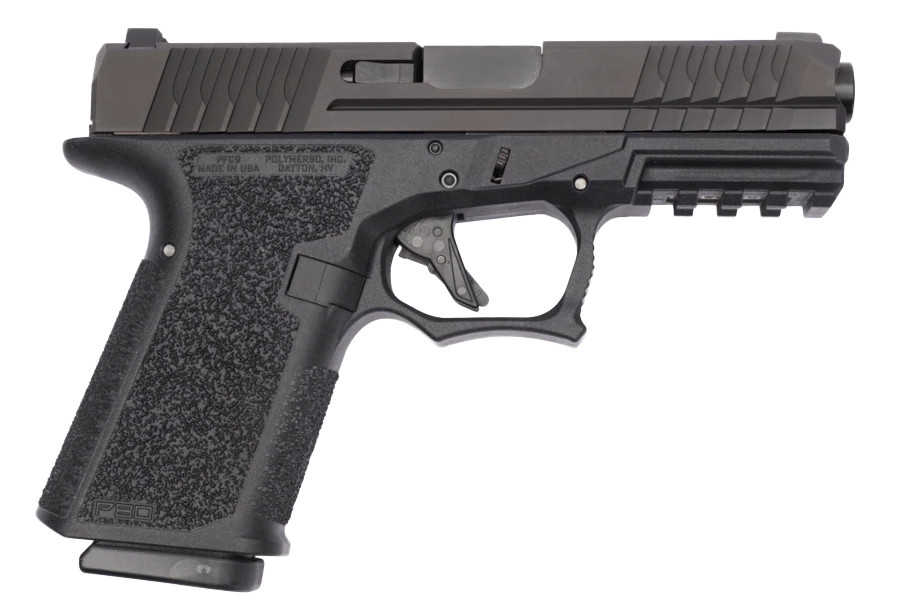 Polymer80 PFC9CMPBLK PFC9 Compact 9mm Luger 4.02" 15+1 Black Aggressive ...