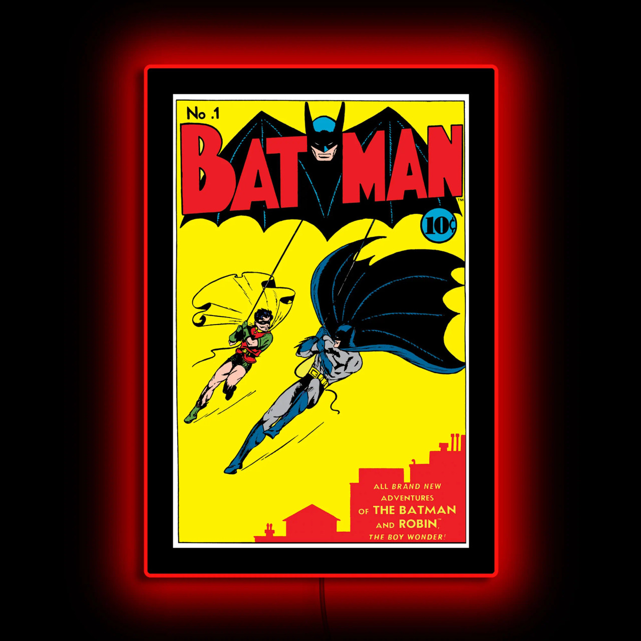 BATMAN NO 1 MINI POSTER PLUS LED ILLUMINATED SIGN - Graphic