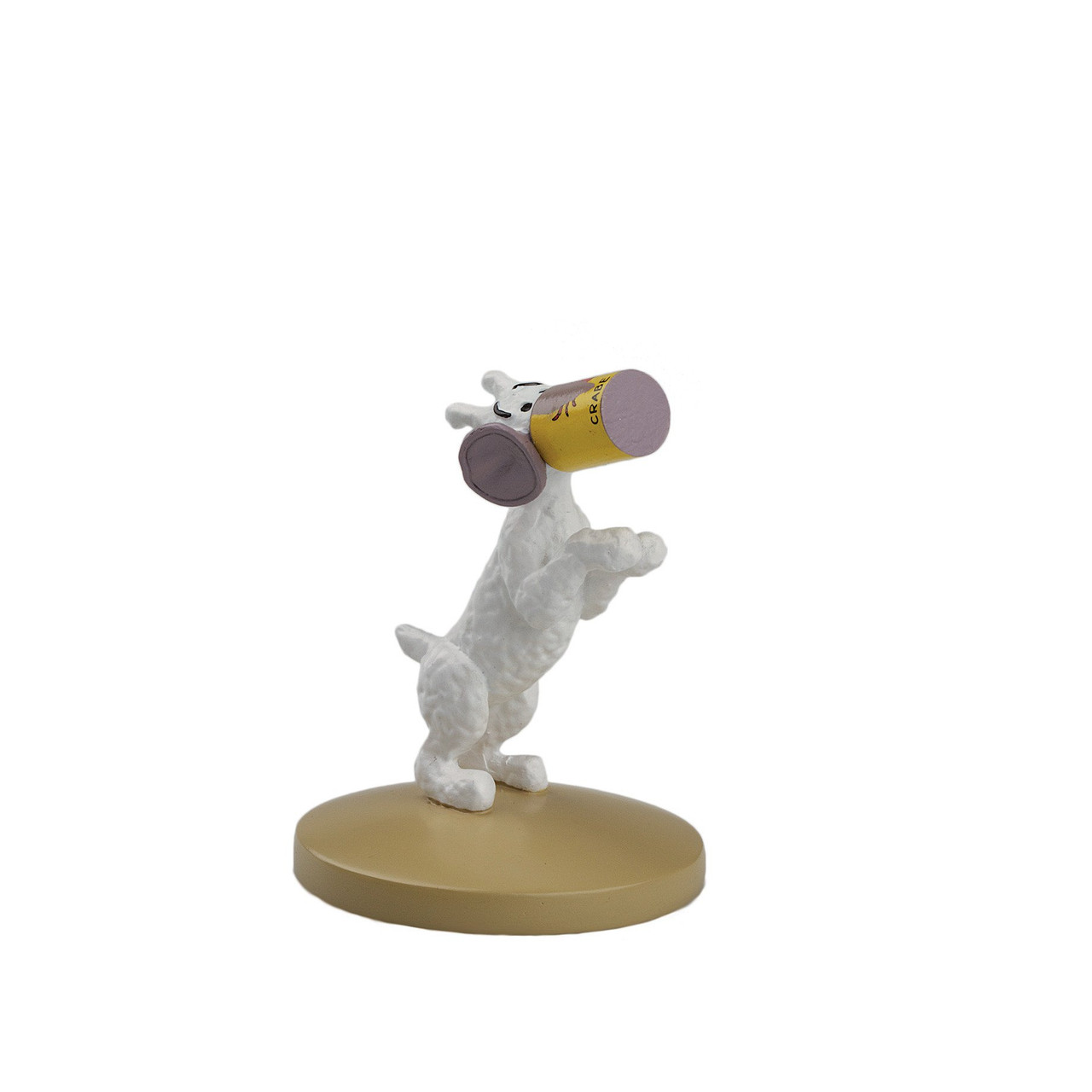 TINTIN RESIN FIGURE SNOWY WITH CAN WITH BOOK - Graphic