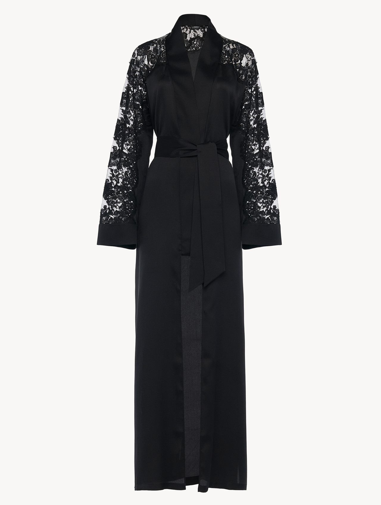 Luxury Silk Short Robe in White | La Perla