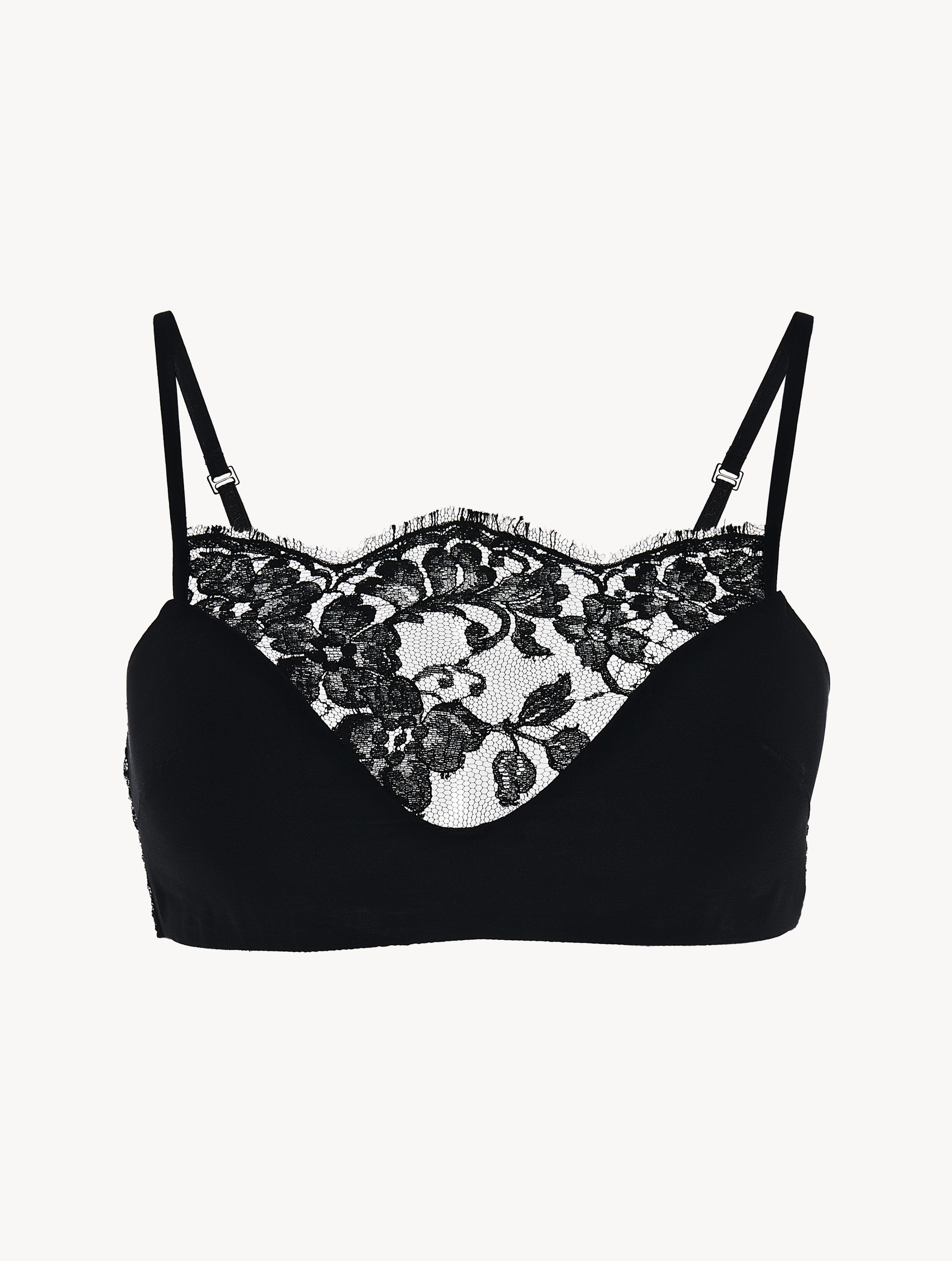 Powder Pink silk Triangle Bra with frastaglio