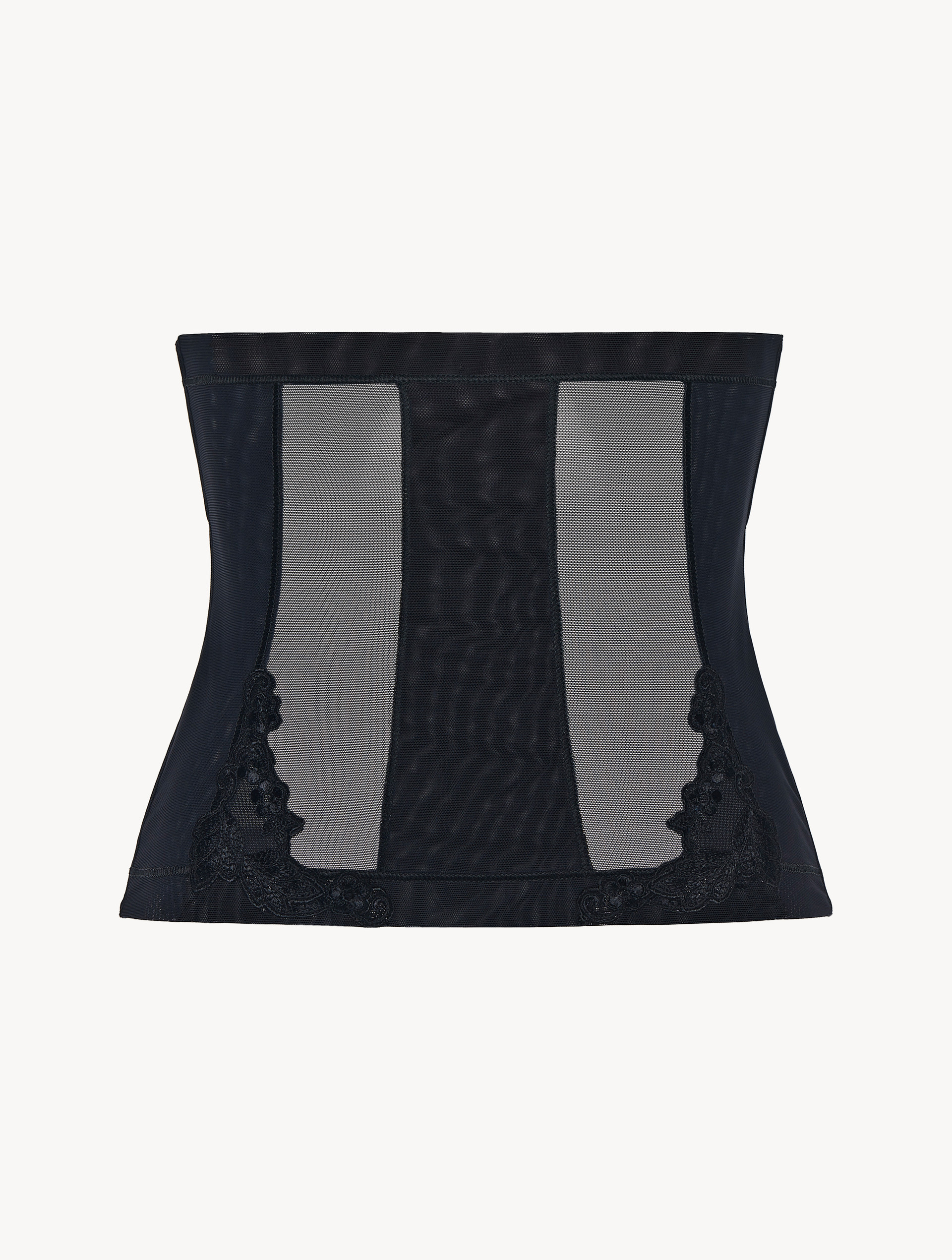 Luxury Stretch Tulle Slip Dress in Black | La Perla