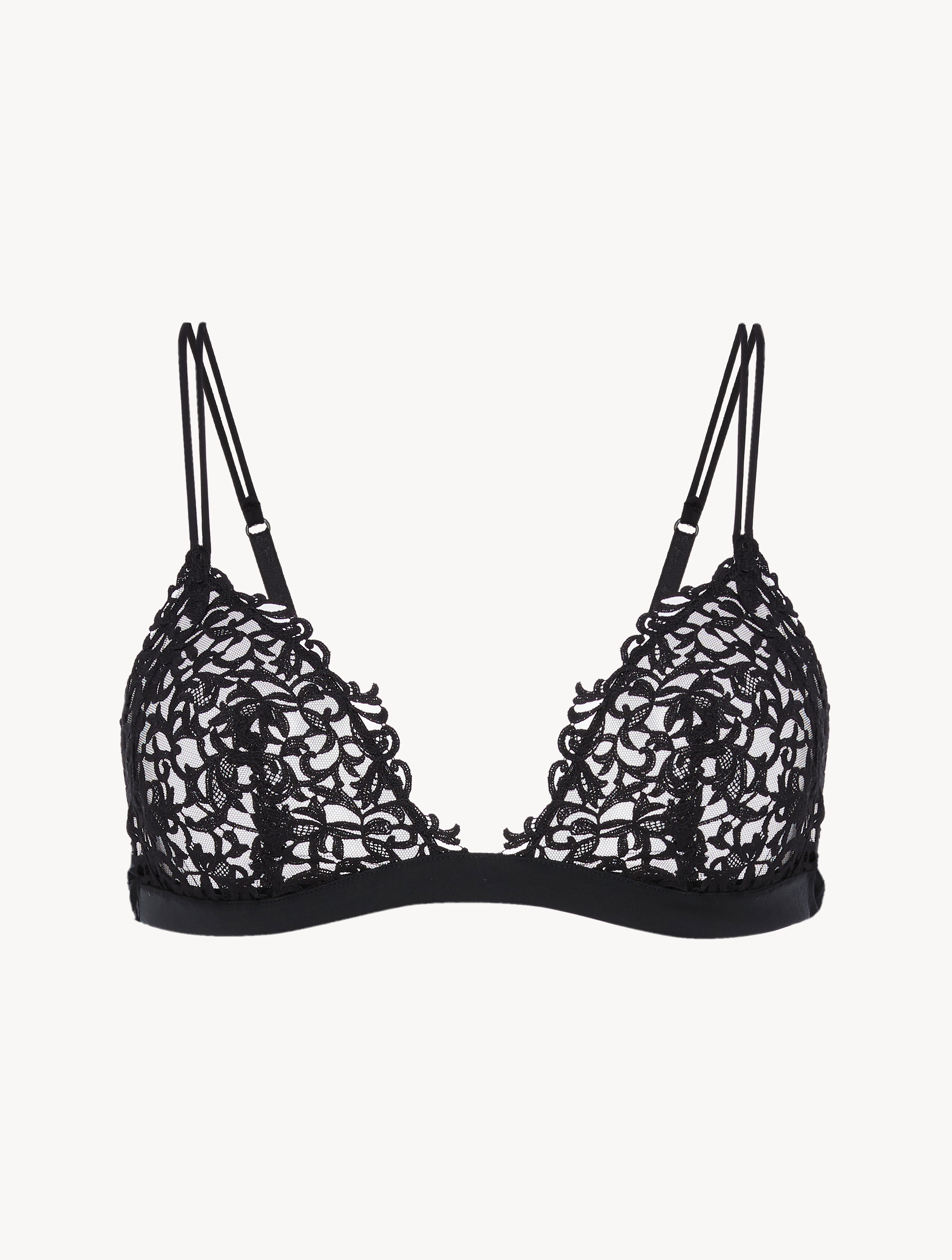 Luxury Lace Triangle Bra in Black | La Perla