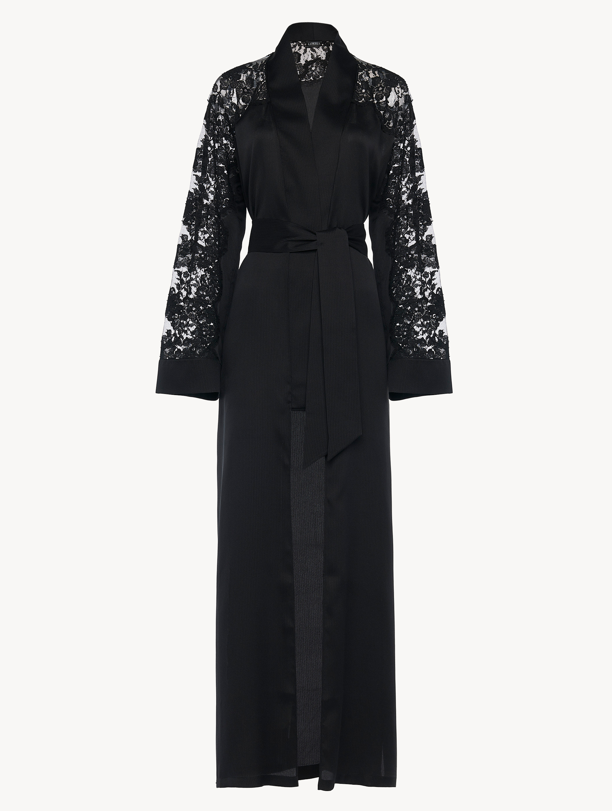 Luxury Silk Short Robe in White | La Perla