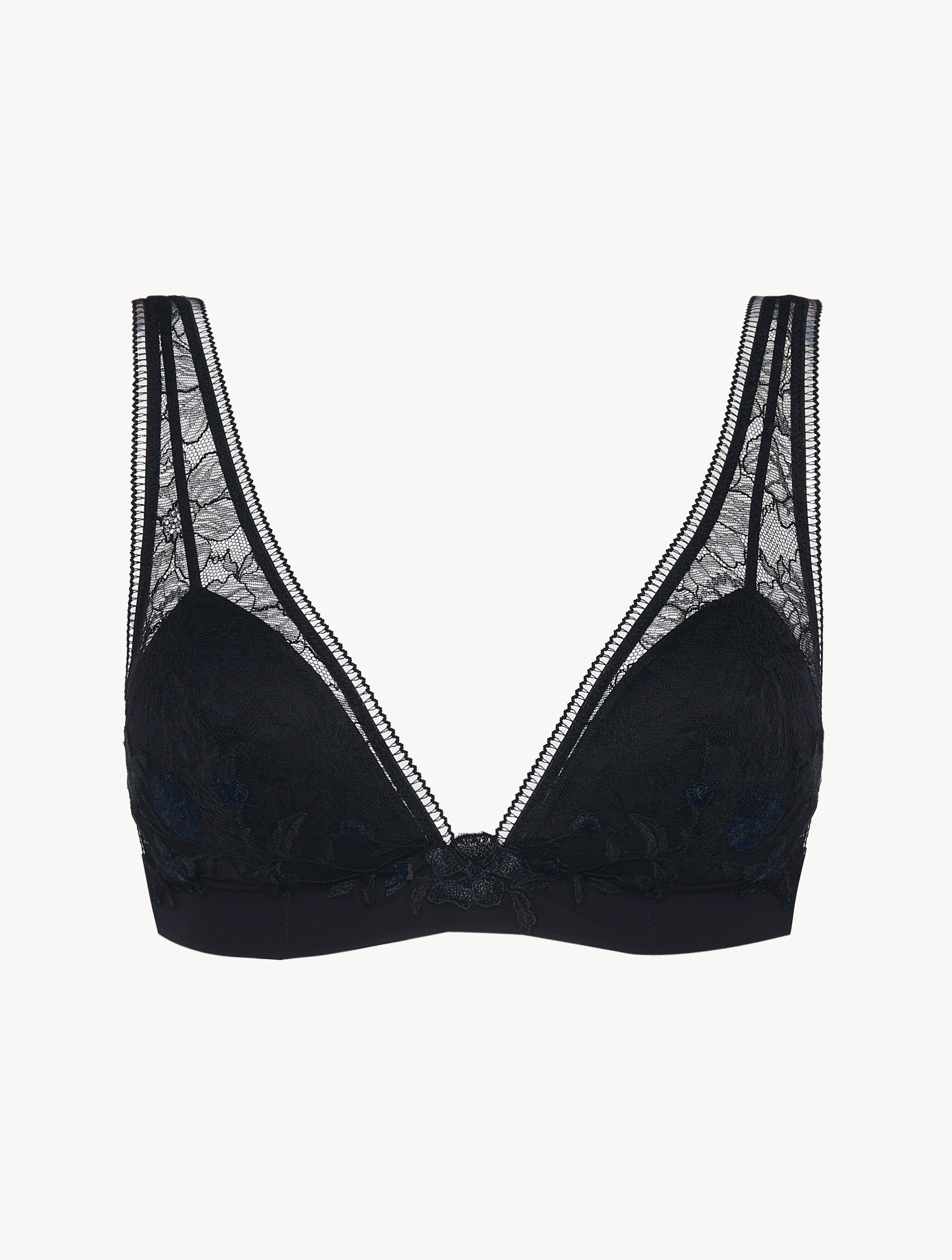 Black triangle bra with macramé - La Perla - UK