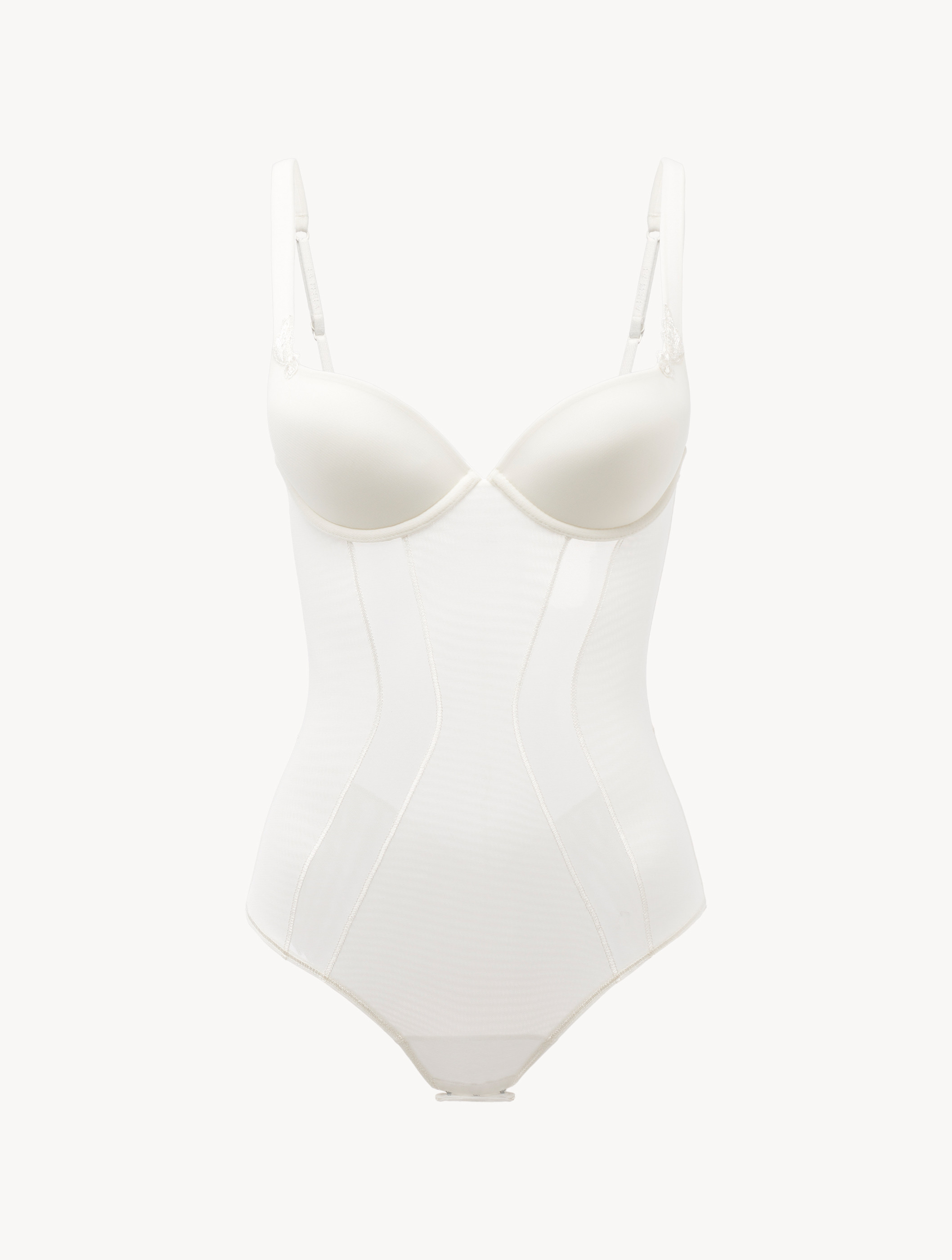 Luxury Stretch Tulle Bodysuit in Black | La Perla
