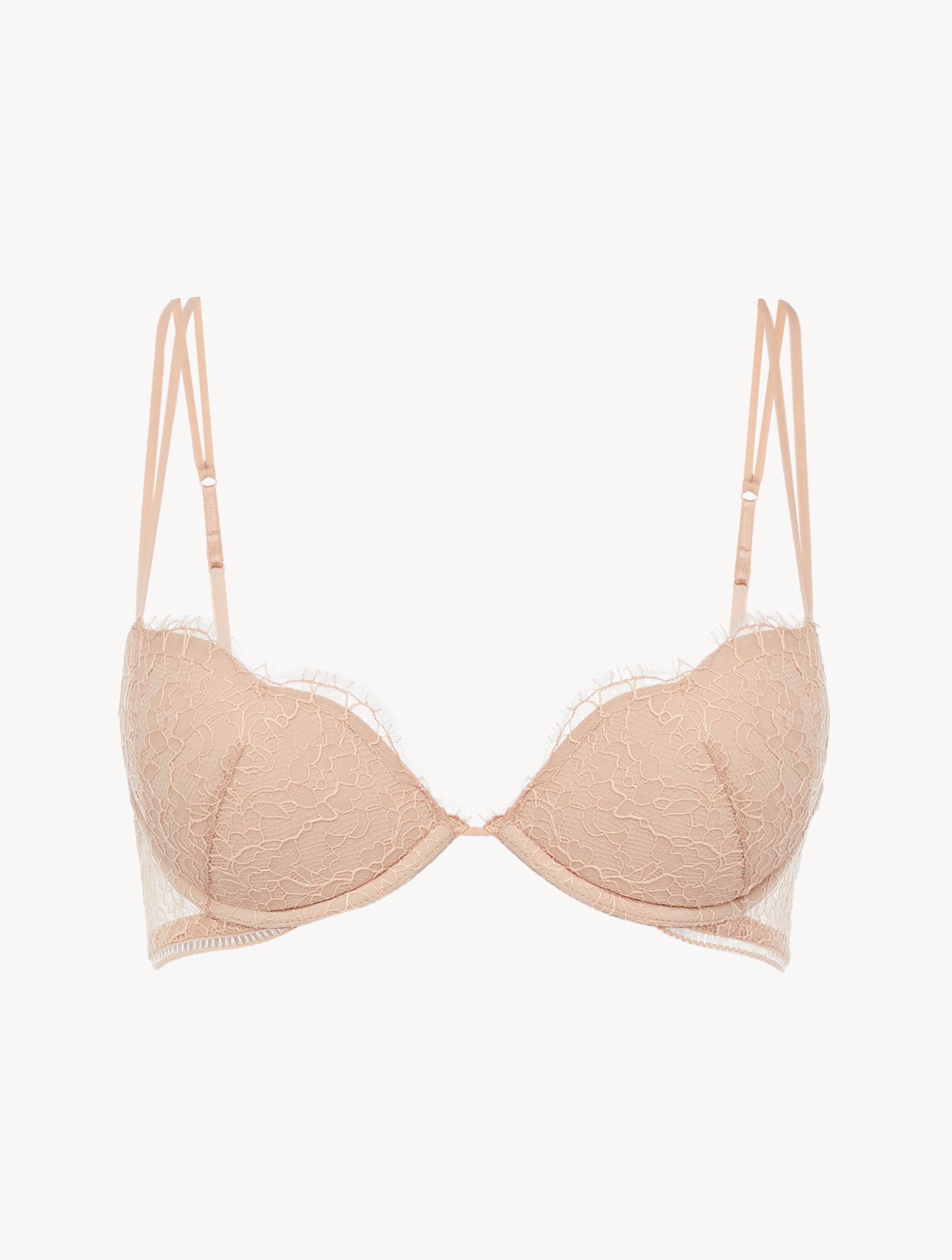 Luxury Lace Push Up Bra In White La Perla
