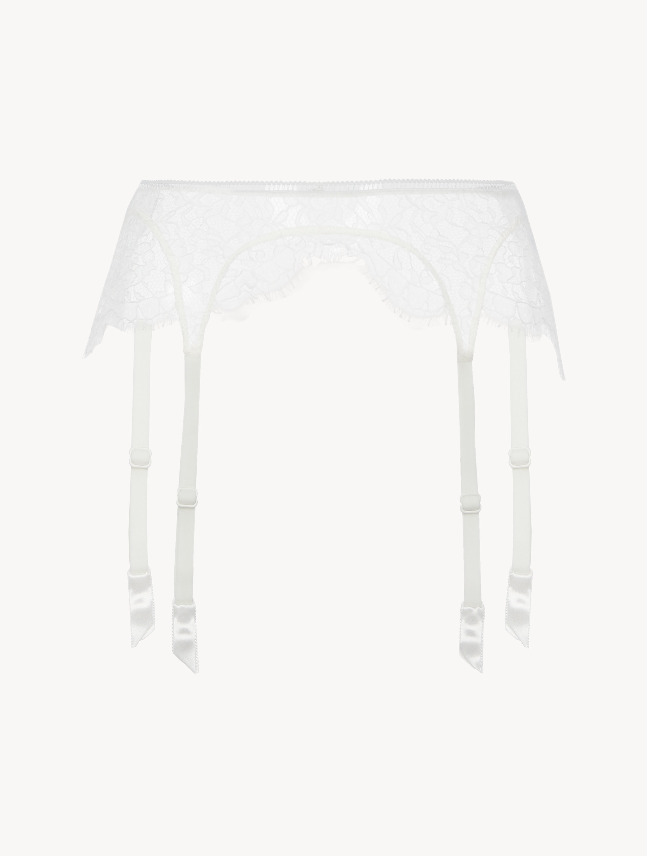 Luxury Lace Suspender Belt in Off-White | La Perla