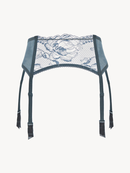 Luxury Lace Suspender Belt in White | La Perla