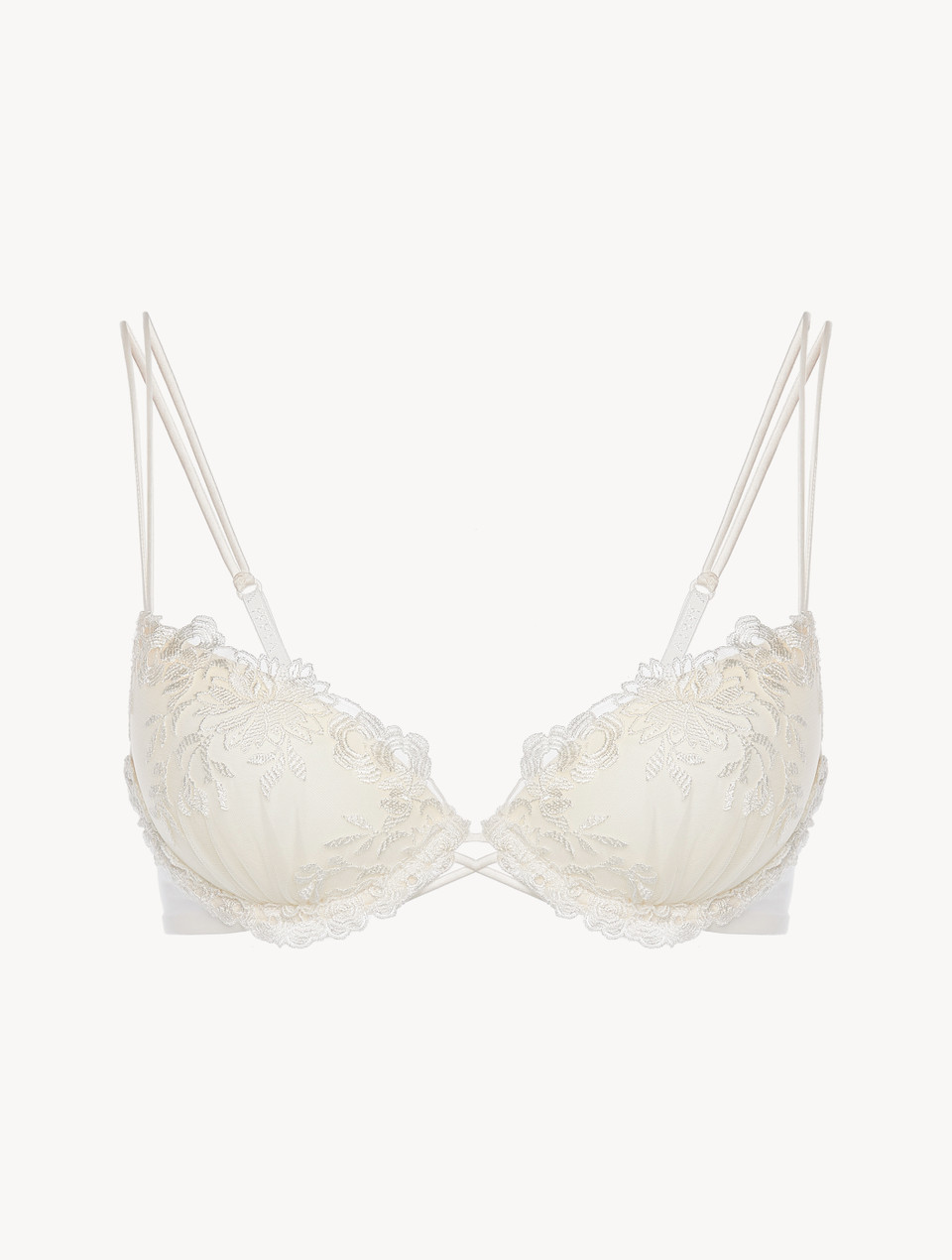 Luxury Lace Push Up Bra In White La Perla