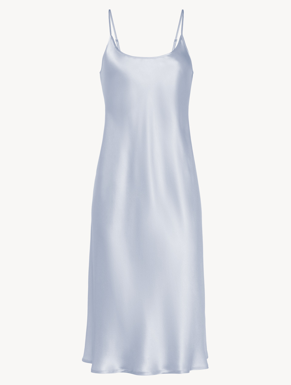 Powder pink silk short slip