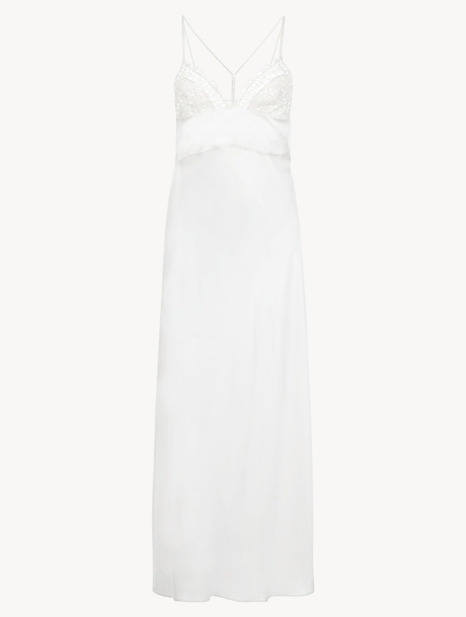 Luxury Silk Long Nightdress in Black | La Perla