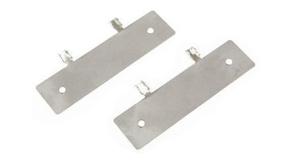 6. Fuse Block Clip Stainless (Pair) W/ Rivets - DeLorean Industries