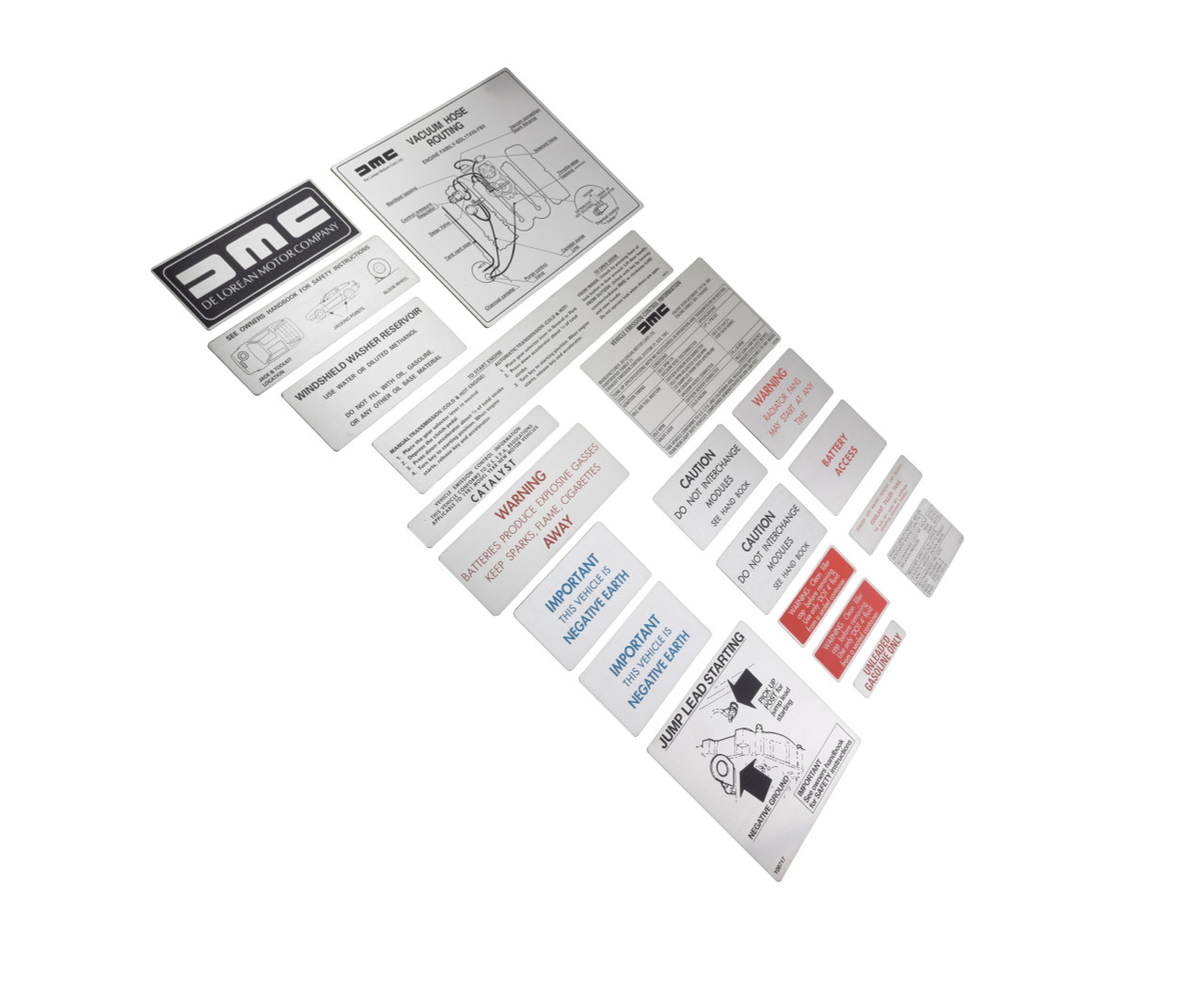 D-Tech Stainless Label Kits - DeLorean Industries