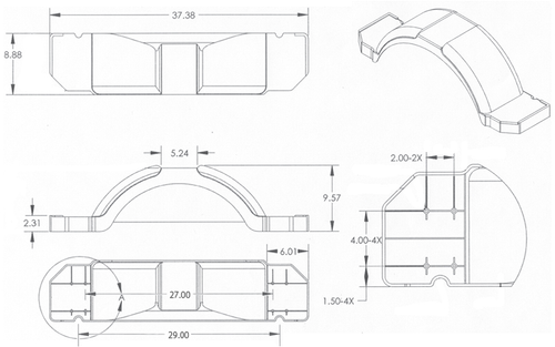 Single Axle Plastic Trailer Fenders