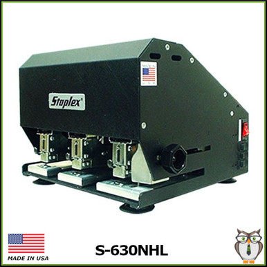 Staplex® S-630NHL Triple Header Electric Staplers | Supply Owl