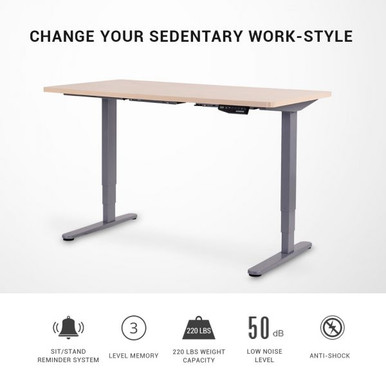 Electric Standing Desks:Inverted 3-Stage Option (Frame Only)
