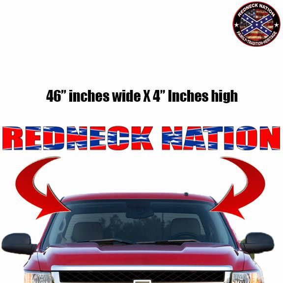 Stickers - Windshield Stickers - Redneck Nation