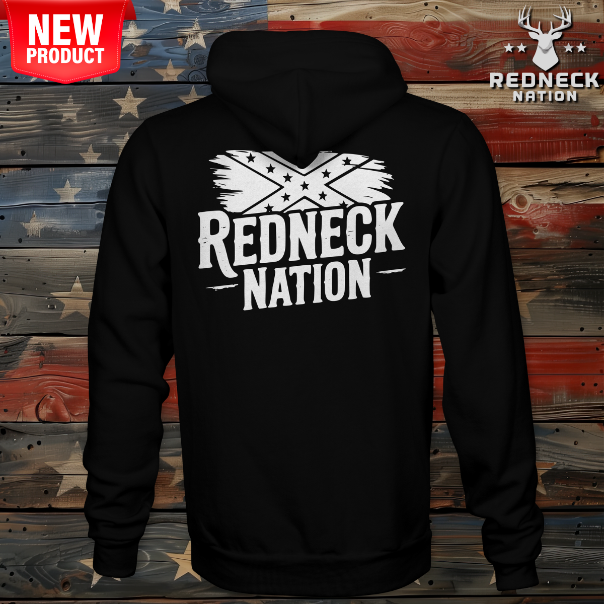 Redneck Nation© Rebel Logo Hoodie - Redneck Nation