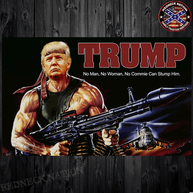 Trump Rambo Sticker - Redneck Nation
