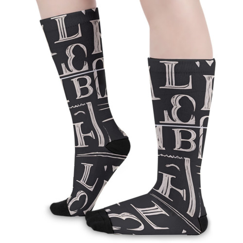 Chalkboard unisex crew Socks - Wendy Costa