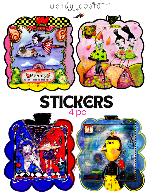 Pixies Sticker pack 4 piece - Wendy Costa
