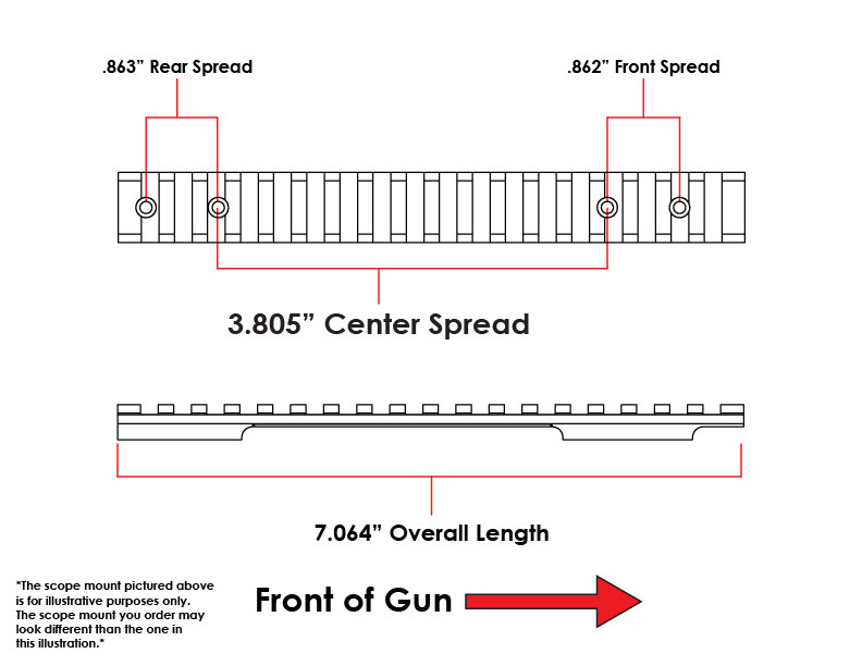 HD Winchester Model 70 Pre-64 STD / Post 64 Long Action Scope Mount 20 ...
