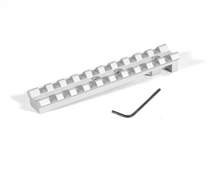 Silver Ruger Revolver Picatinny Rail - Evolution Gun Works